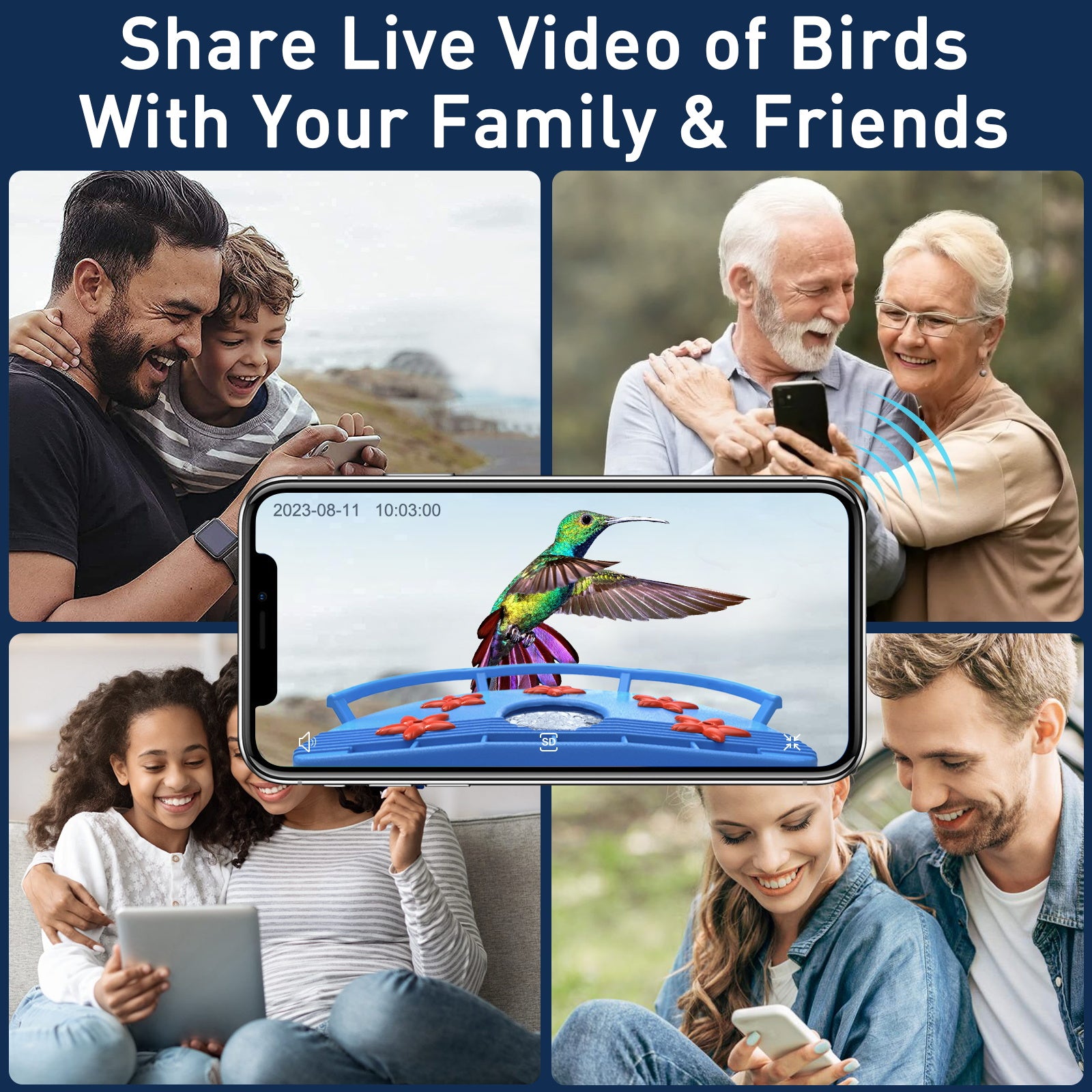 BirdDock Hummingbird Feeder with Camera, Smart Bird Feeder for Humming